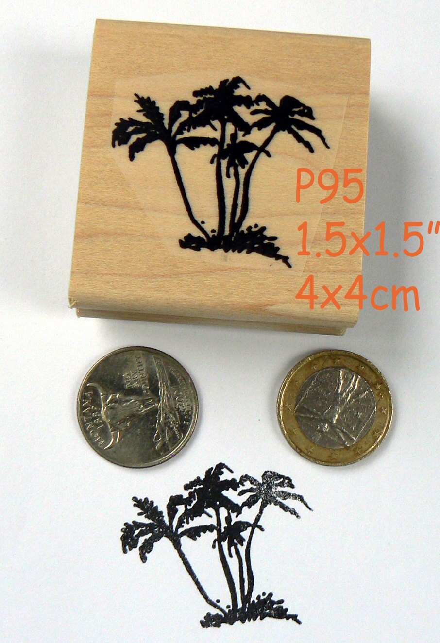 Palm Trees Rubber Stamp WM - Etsy