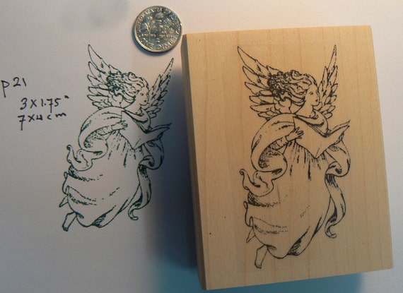 Angel Rubber Stamp WM P21 | Etsy