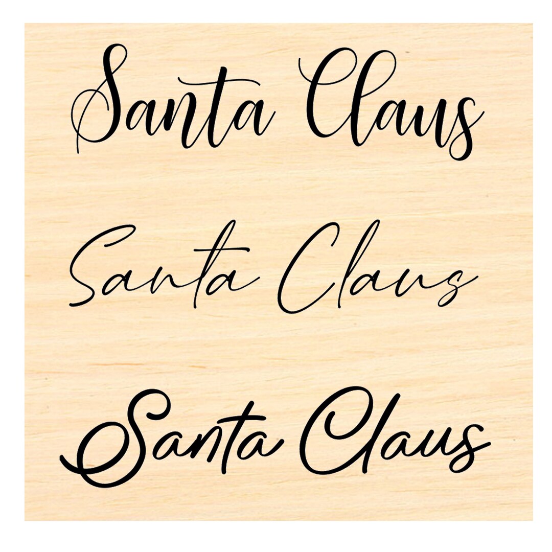 P125Q Santa's Signature Rubber Stamp - Choice Of - Etsy