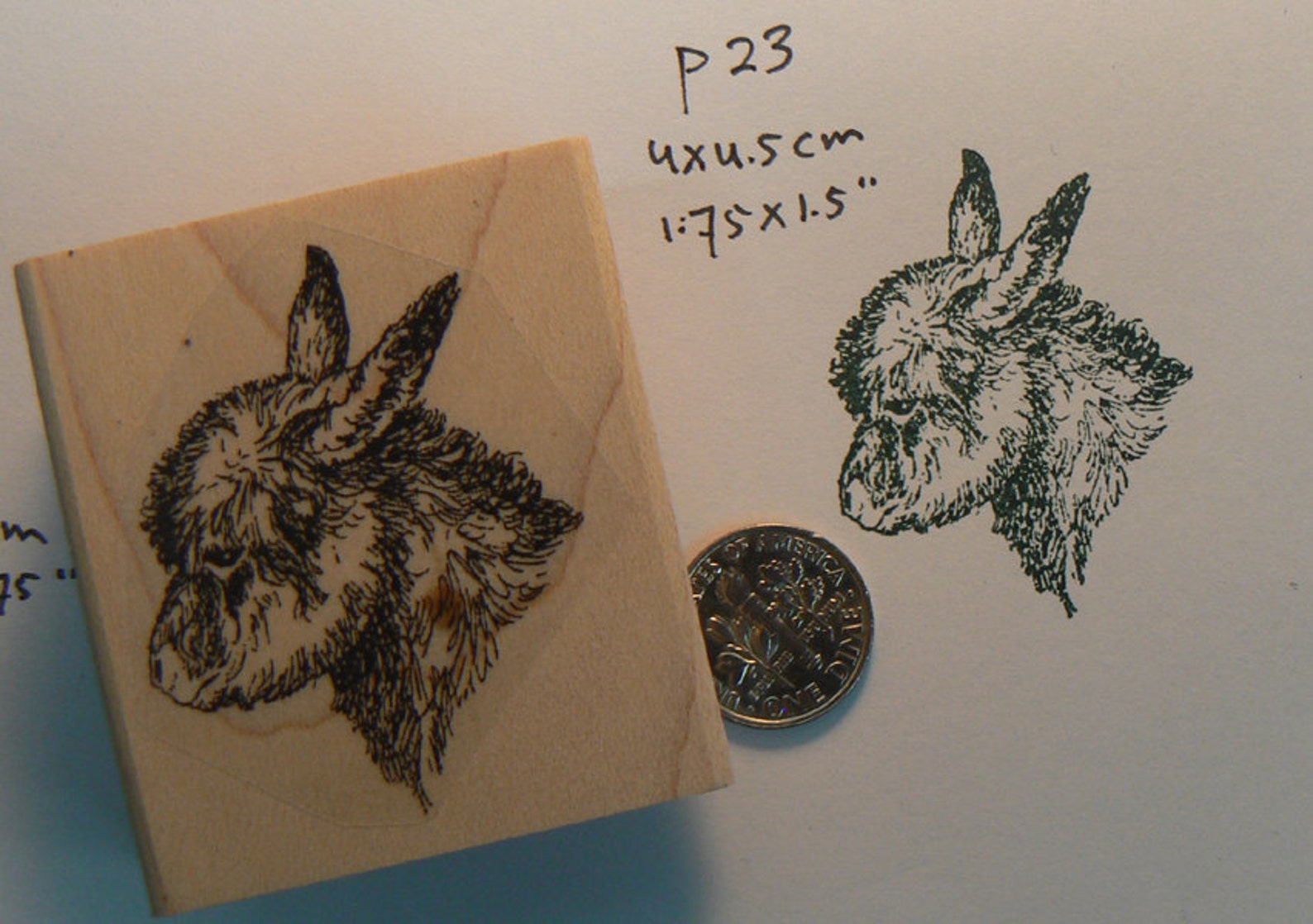 Donkey Rubber Stamp WM P23 - Etsy