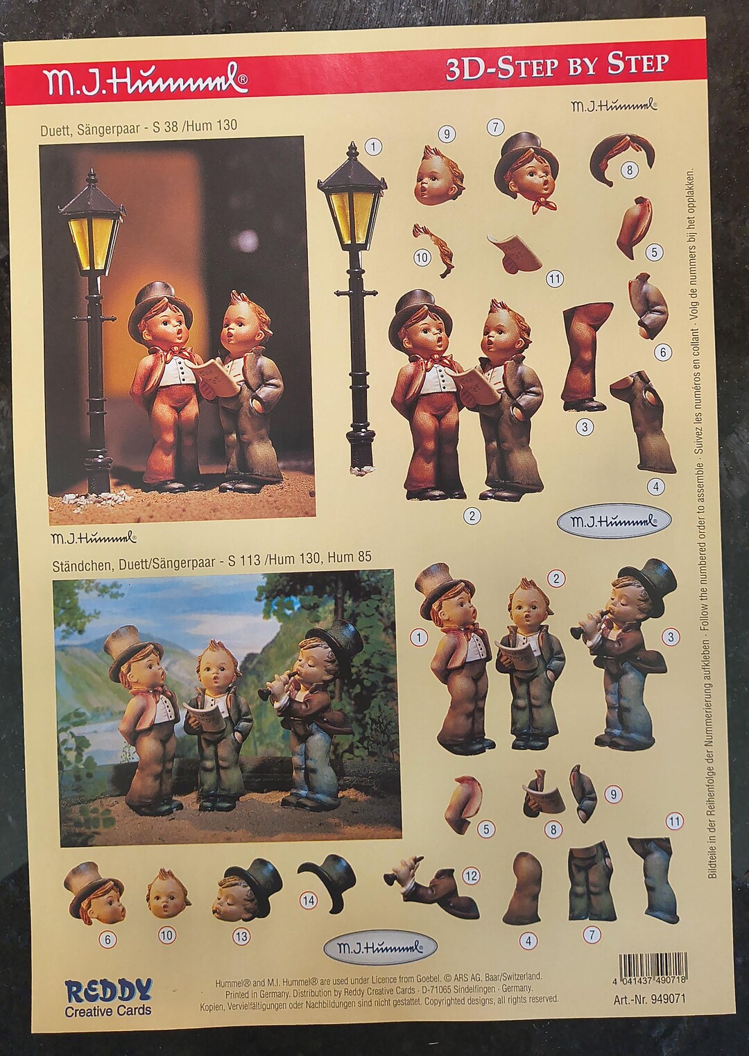 Vintage Hummel- Paper Cutting 3D Art- Greeting Card Making Paper - Etsy