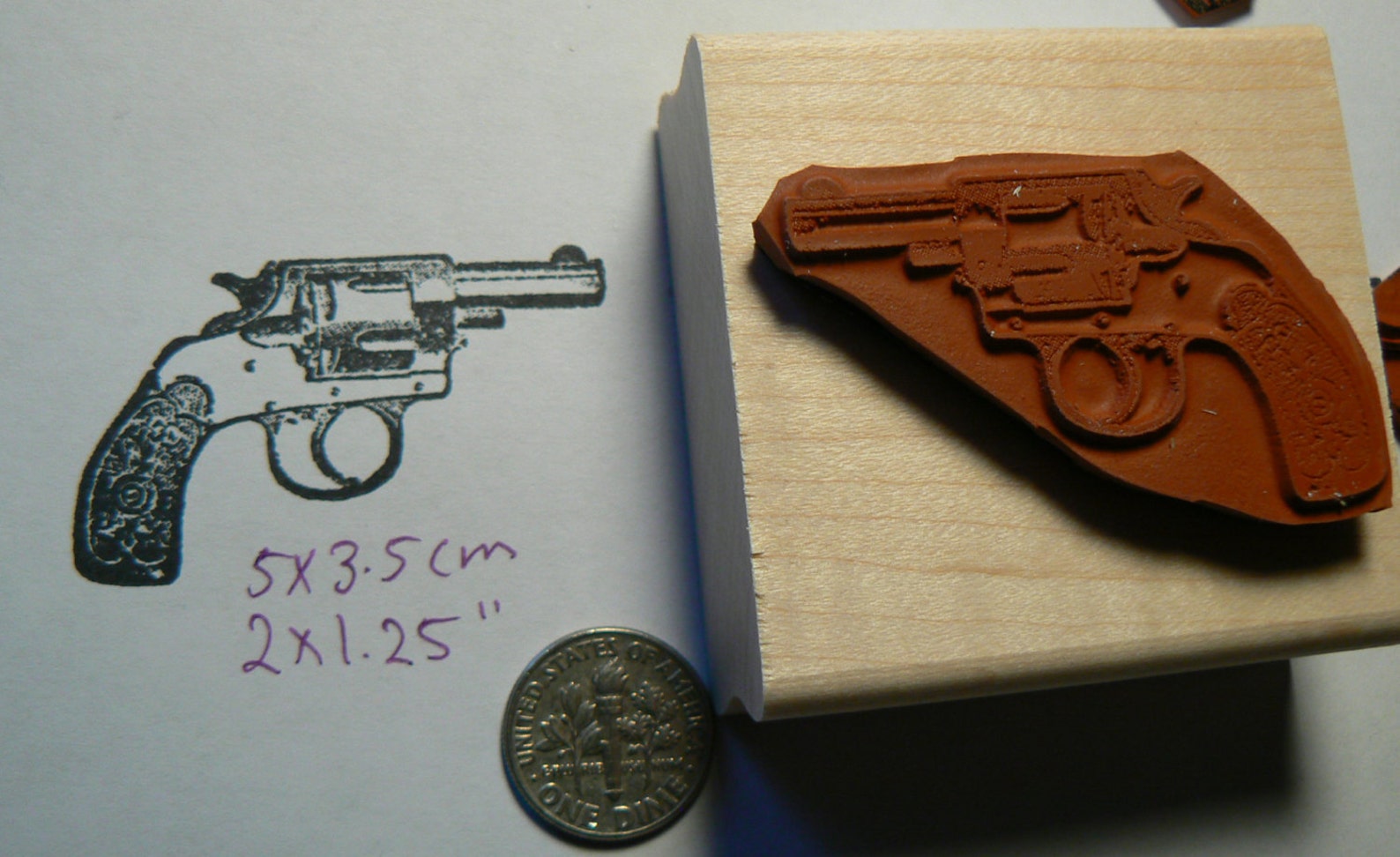 Gun Rubber Stamp WM P49C - Etsy