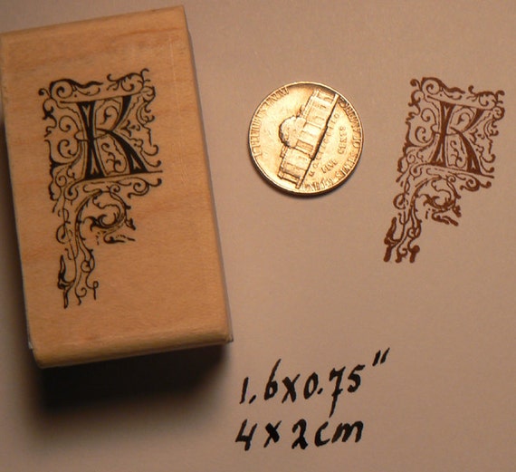 Rubber Stamp Letter K