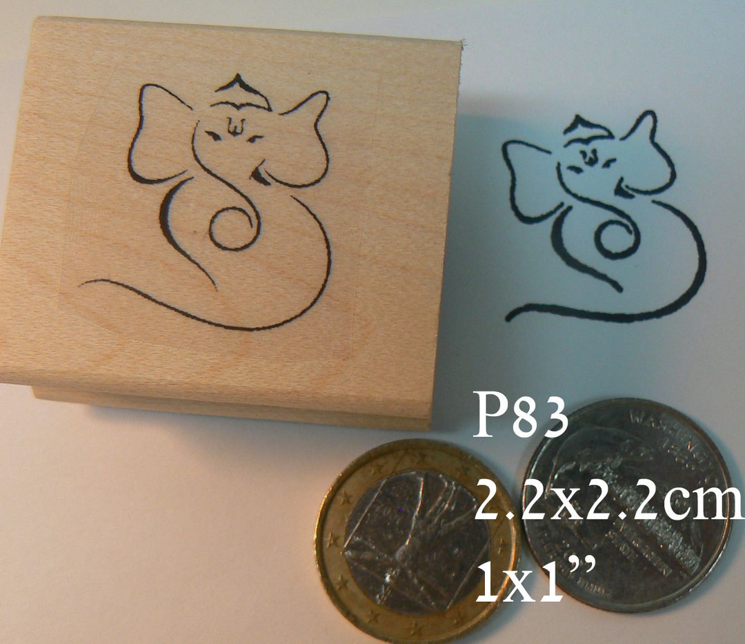 P83 Ganesh Elephant Rubber Stamp - Etsy