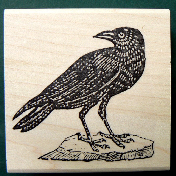 Crow Rubber Stamp - Etsy