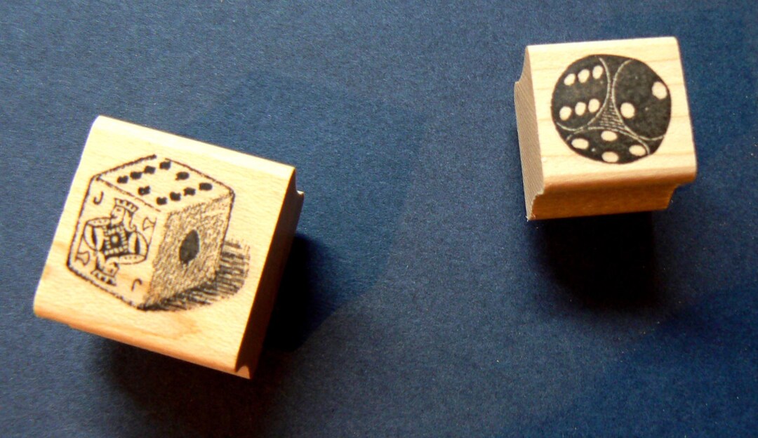 Dice Rubber Stamps 2 Seperate Stamps P22 - Etsy