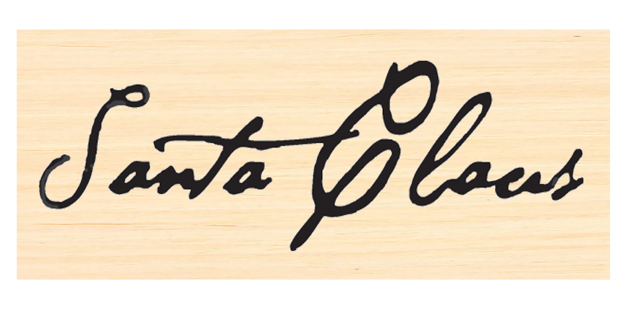 P132 Santa Signature Rubber Stamp Vintage Styled - Etsy