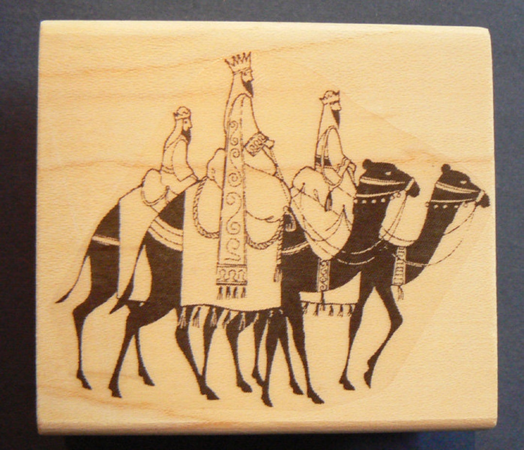 3 Kings Rubber Stamp Wood Mounted P10 - Etsy