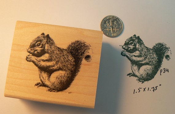 Squirrel Rubber Stamps