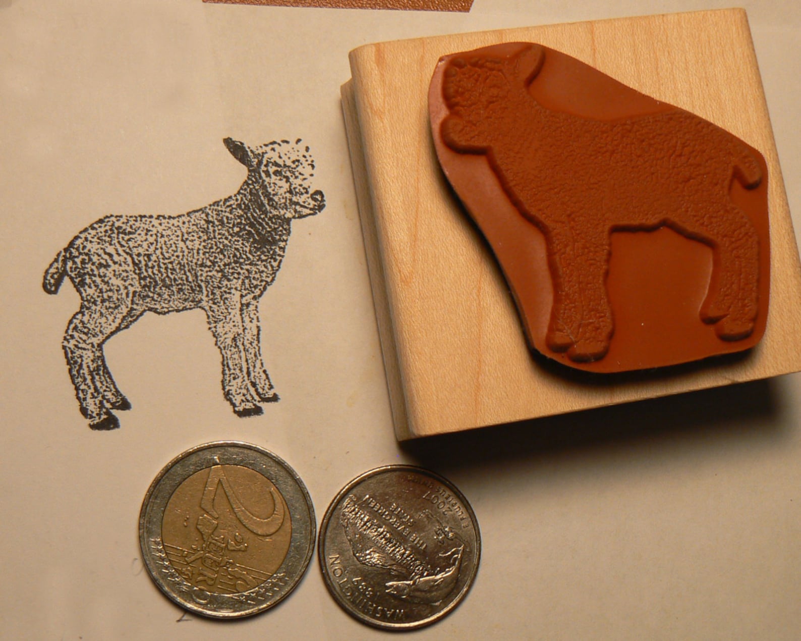 Lamb Rubber Stamp P60 - Etsy