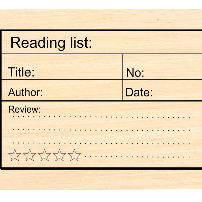 Book Review Stamp - Etsy
