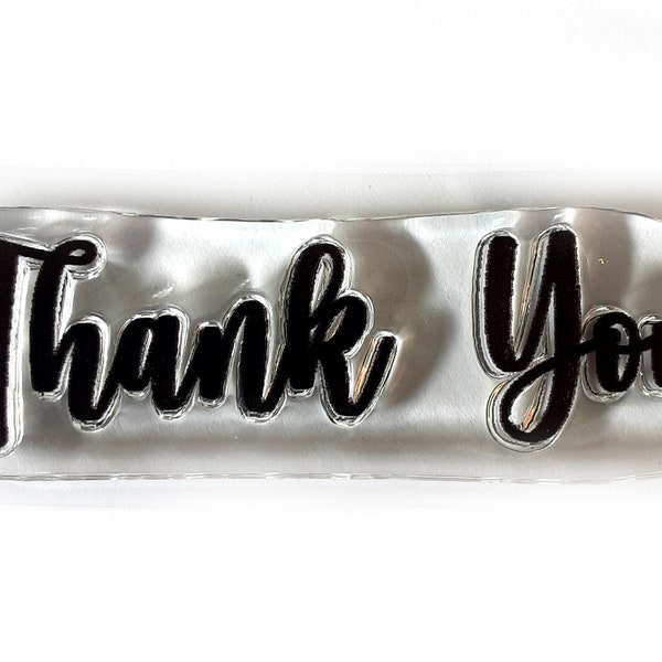 Clear Thank You Stamps - Etsy