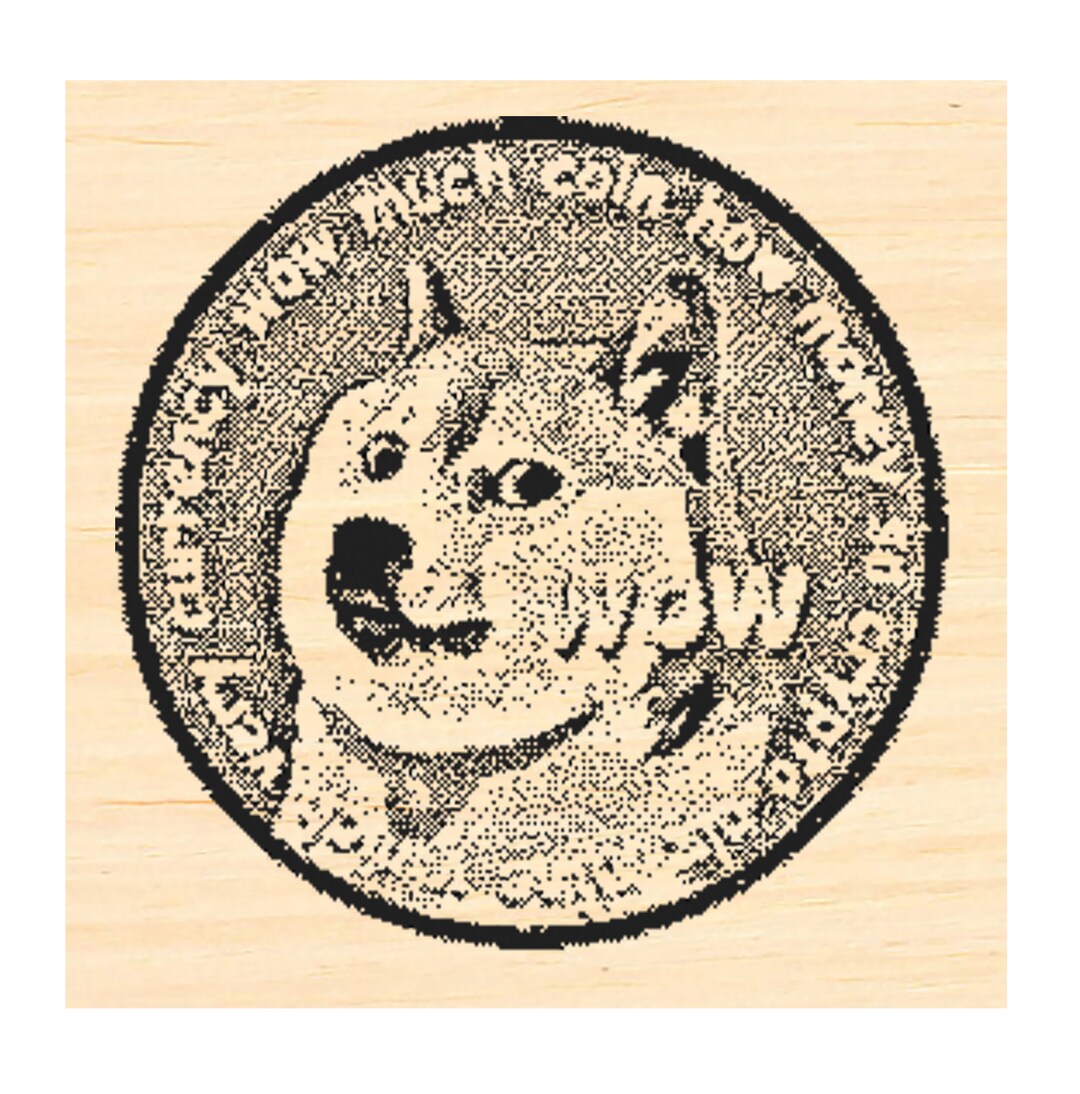 P128 Doge Coin Rubber Stamp - Etsy