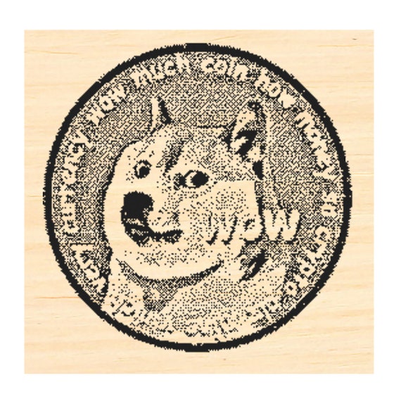 P128 Doge Coin Rubber Stamp | Etsy