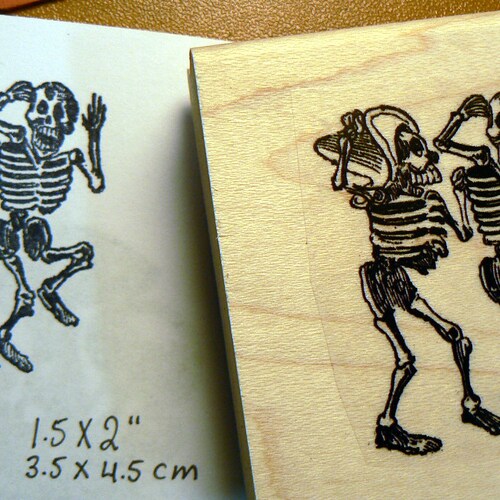 P46 Grim Reaper Skeleton Rubber Stamp | Etsy