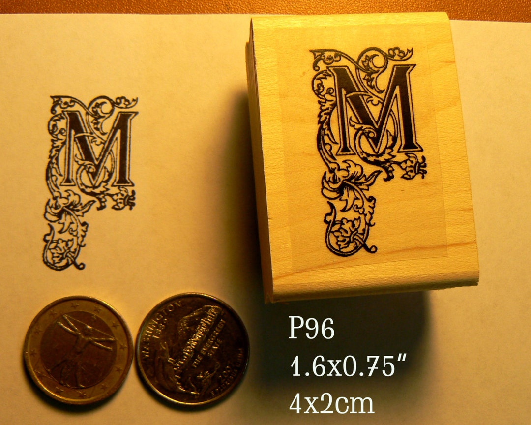 P96 Letter M Calligraphy Rubber Stamp - Etsy