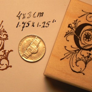 P41 Monogram, Decorative Letter C Rubber Stamp WM - Etsy