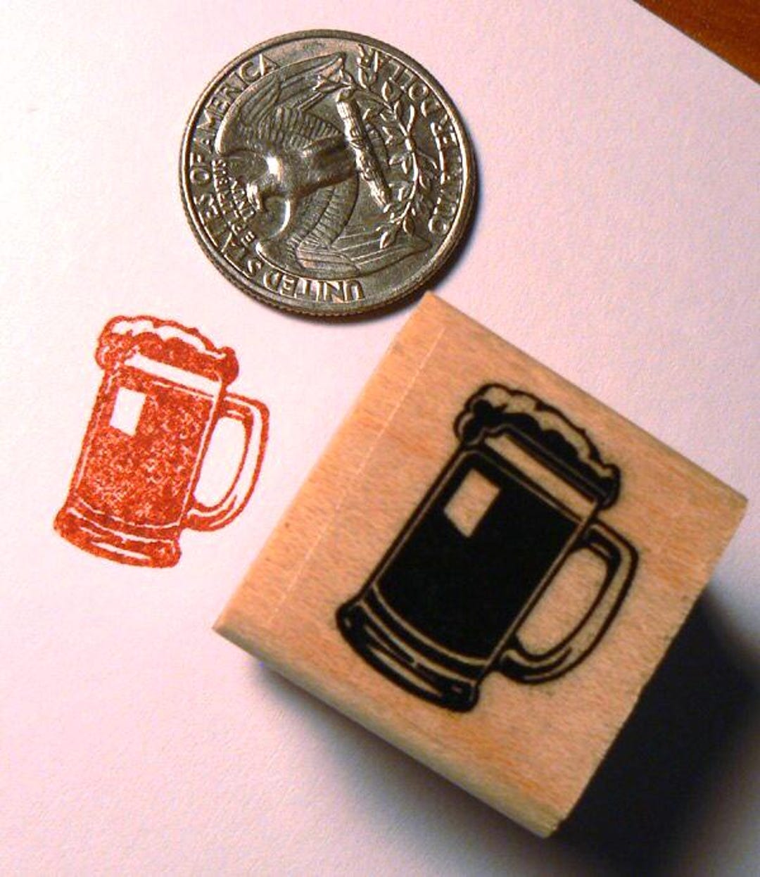 P24 Beer Mug Rubber Stamp Miniature - Etsy