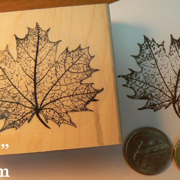 Leaf Rubber Stamp - Etsy