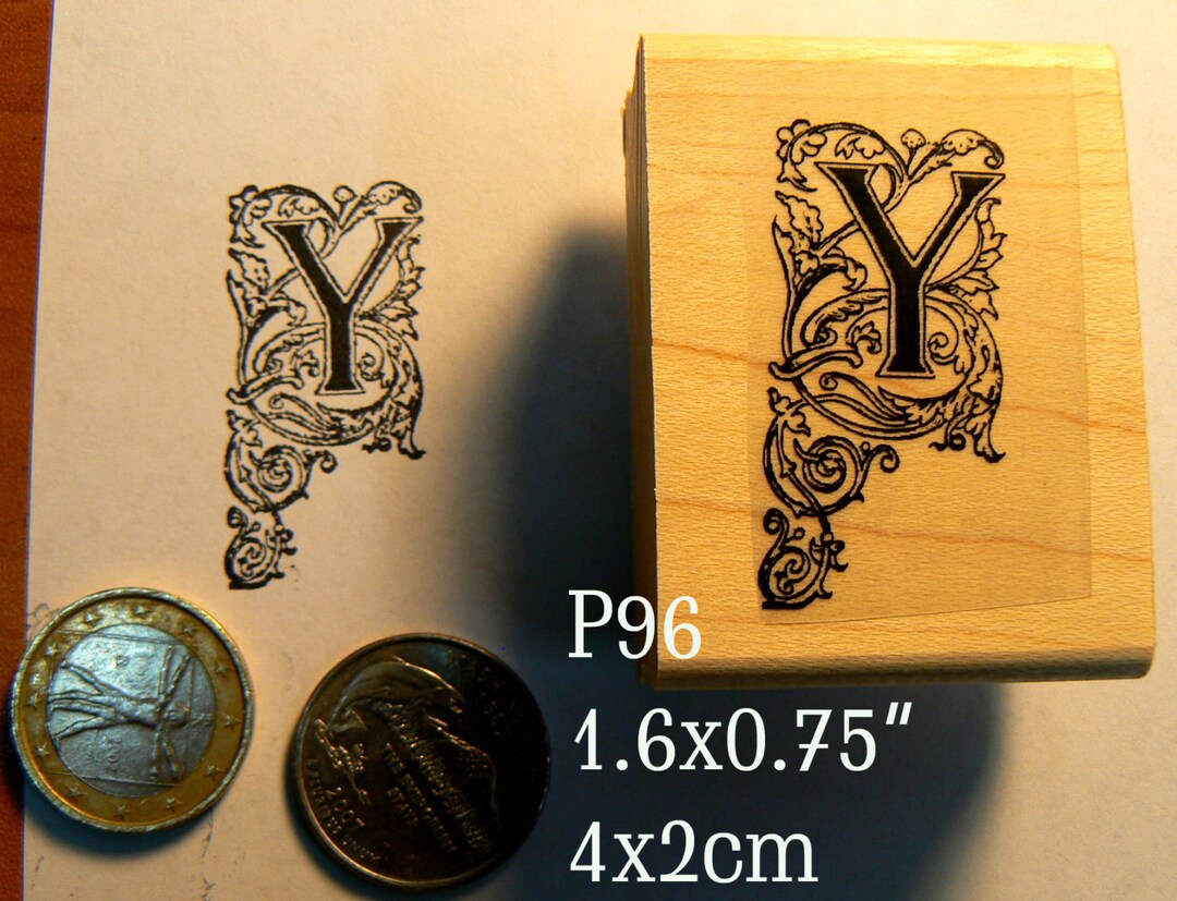 P96 Letter Y Monogram Rubber Stamp - Etsy