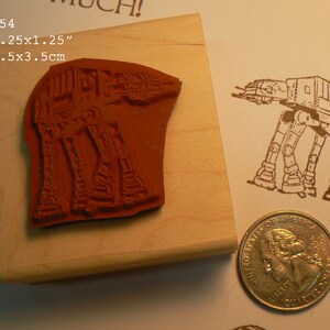 P54 Imperial Walker Line Art Rubber Stamp - Etsy