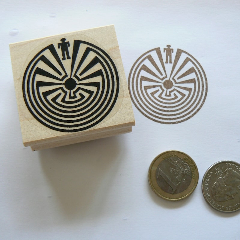 Labyrinth Stamp - Etsy