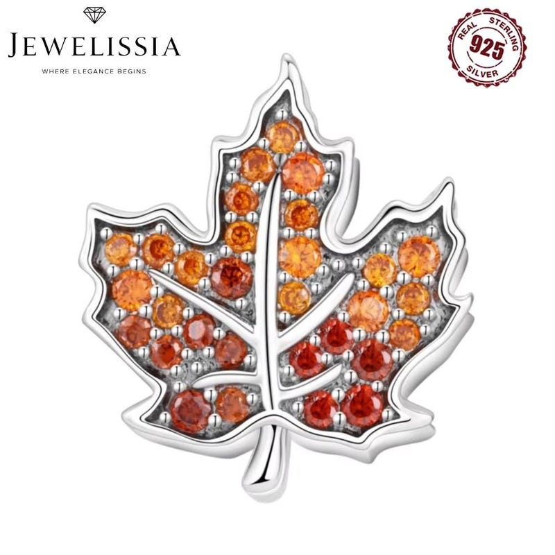 Pandora Autumn Leaf Charm - Etsy