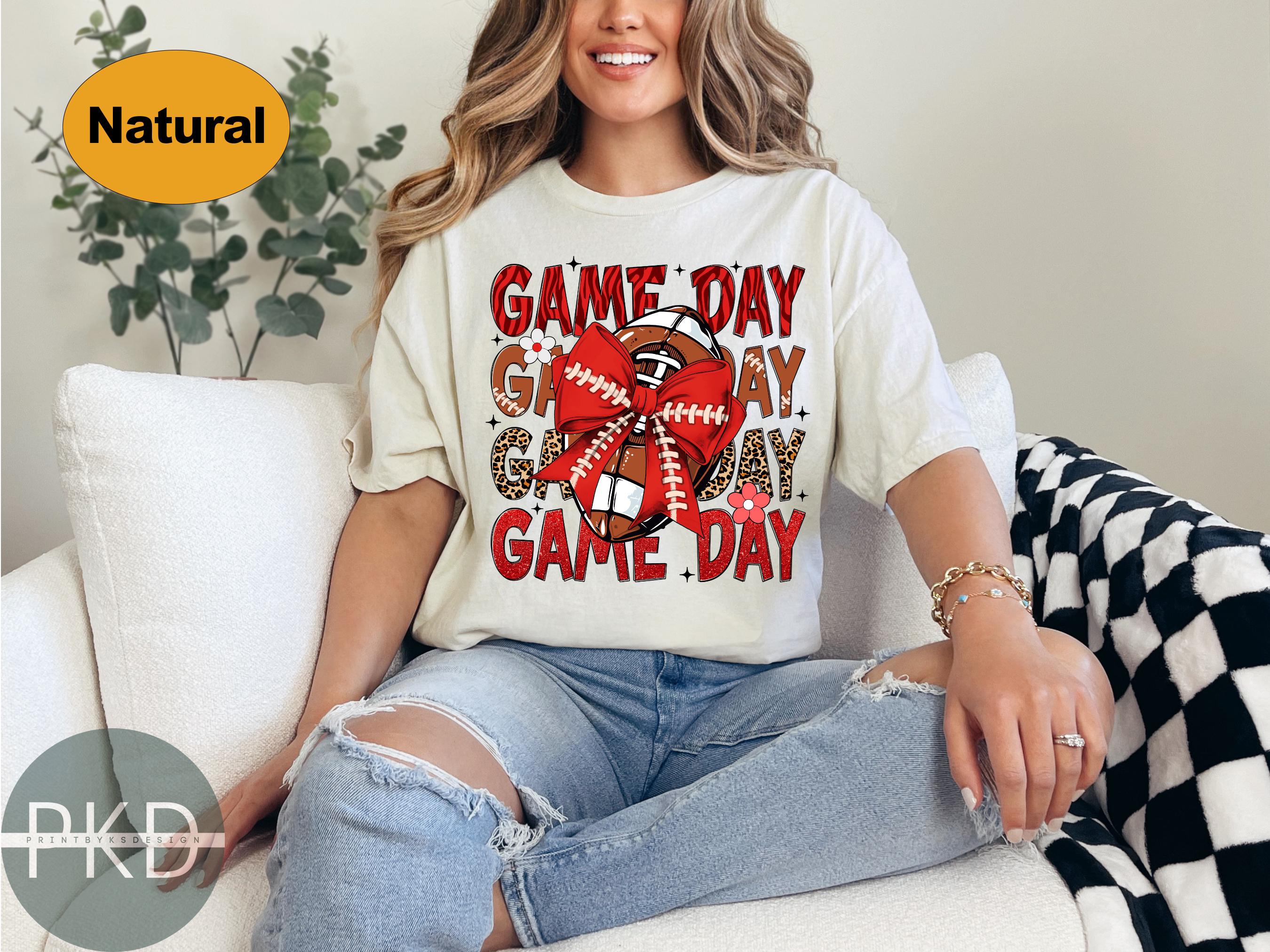 Game Day Red Football Shirt, Game Day Shirt, Red Football Tee, Football ...