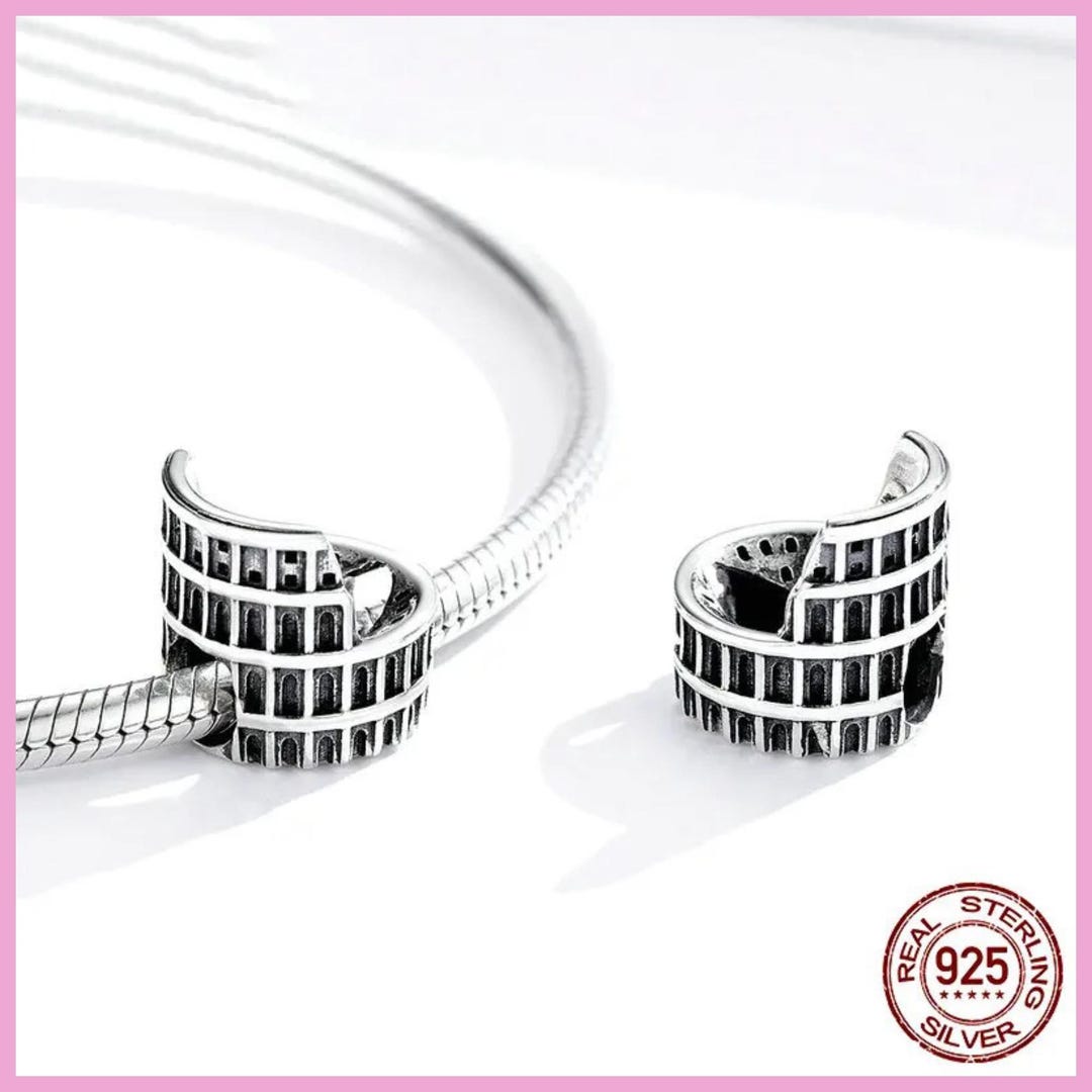 Rome Colosseum Beads, Fits Pandora Bracelet, Jewelry Travel Gift ...