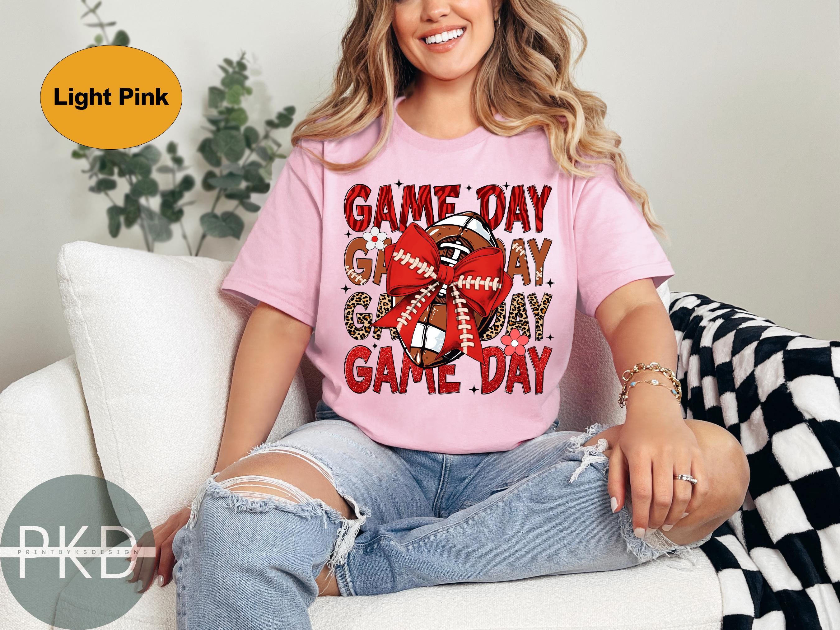 Game Day Red Football Shirt, Game Day Shirt, Red Football Tee, Football ...