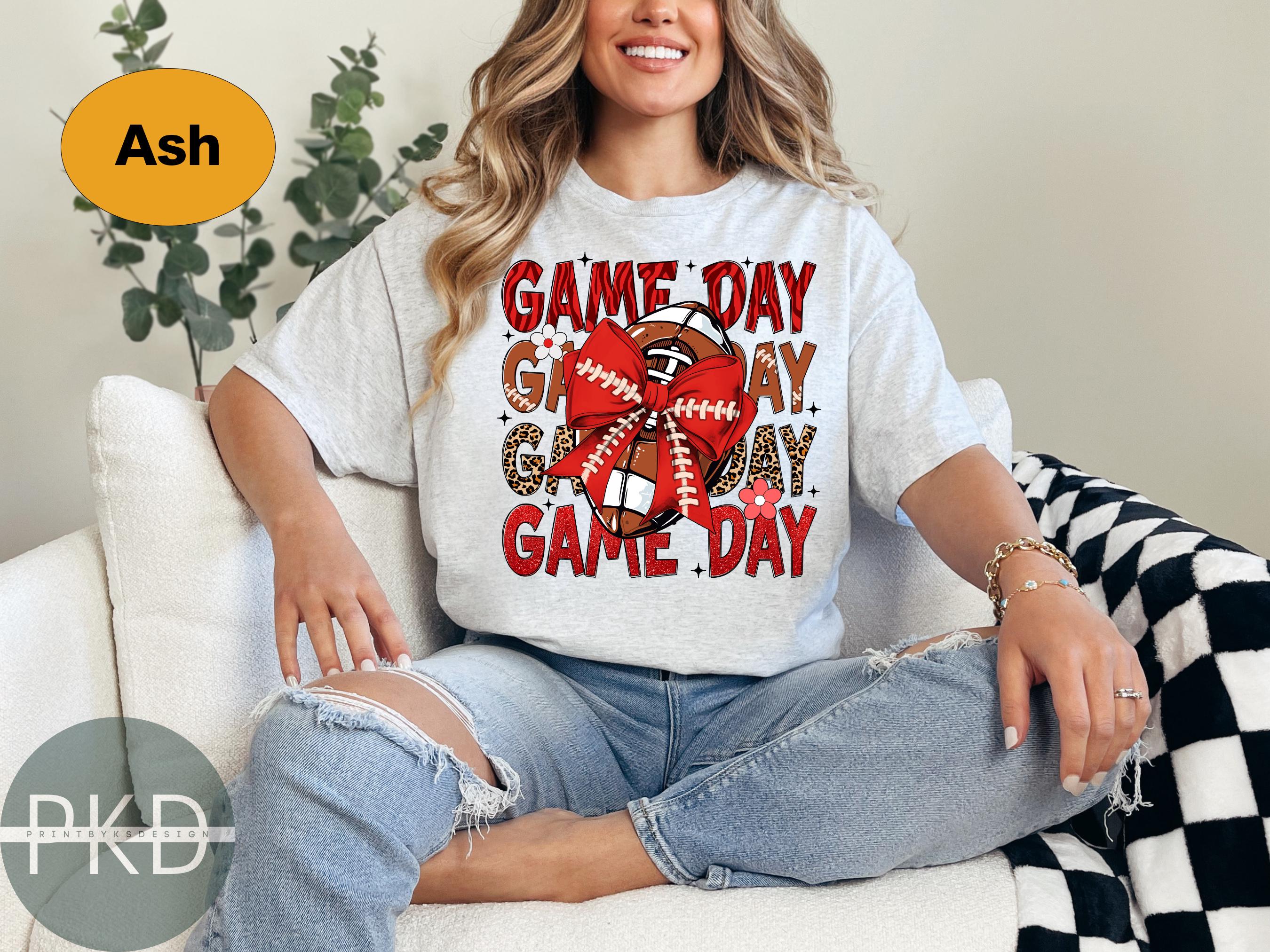 Game Day Red Football Shirt, Game Day Shirt, Red Football Tee, Football ...