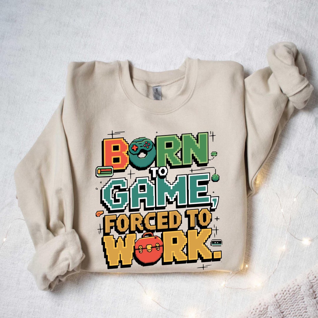 Gamer Sweatshirt, Video Game Lover Crewneck, Retro Gaming Sweater ...