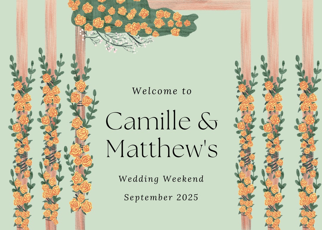 Wedding Welcome Card - Etsy