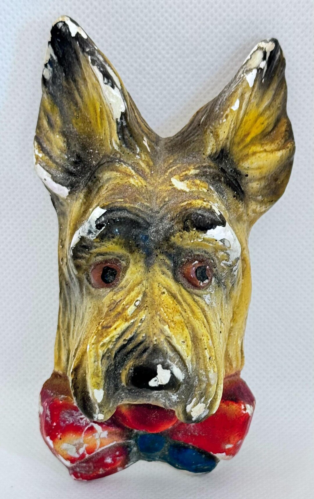 Vintage 1930 Hand Painted Chalkware Scottish Terrier, Scotty Dog, Wall ...