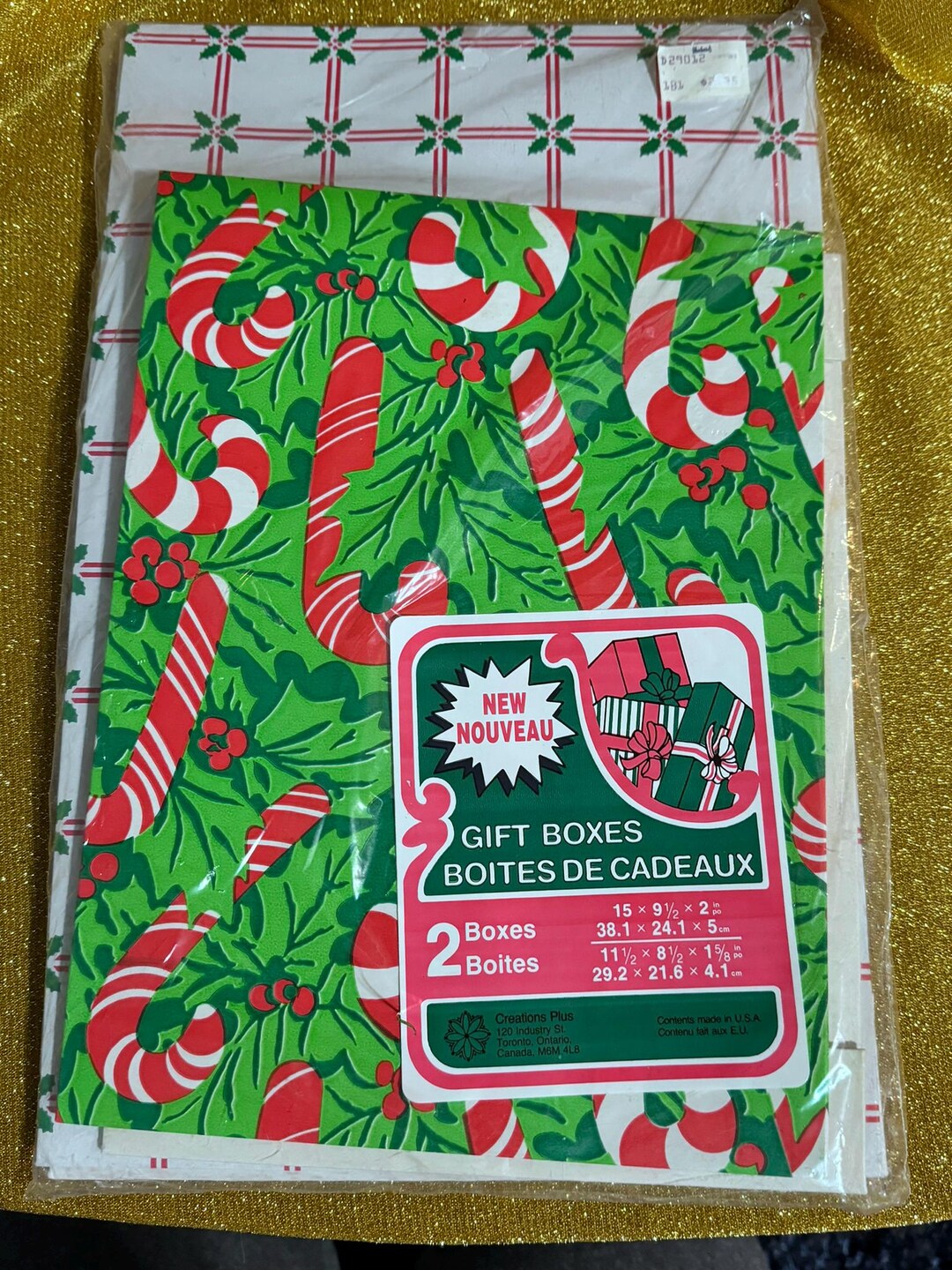 Vintage 1970s Christmas Gift Boxes, Pack of 2. Original Packaging ...