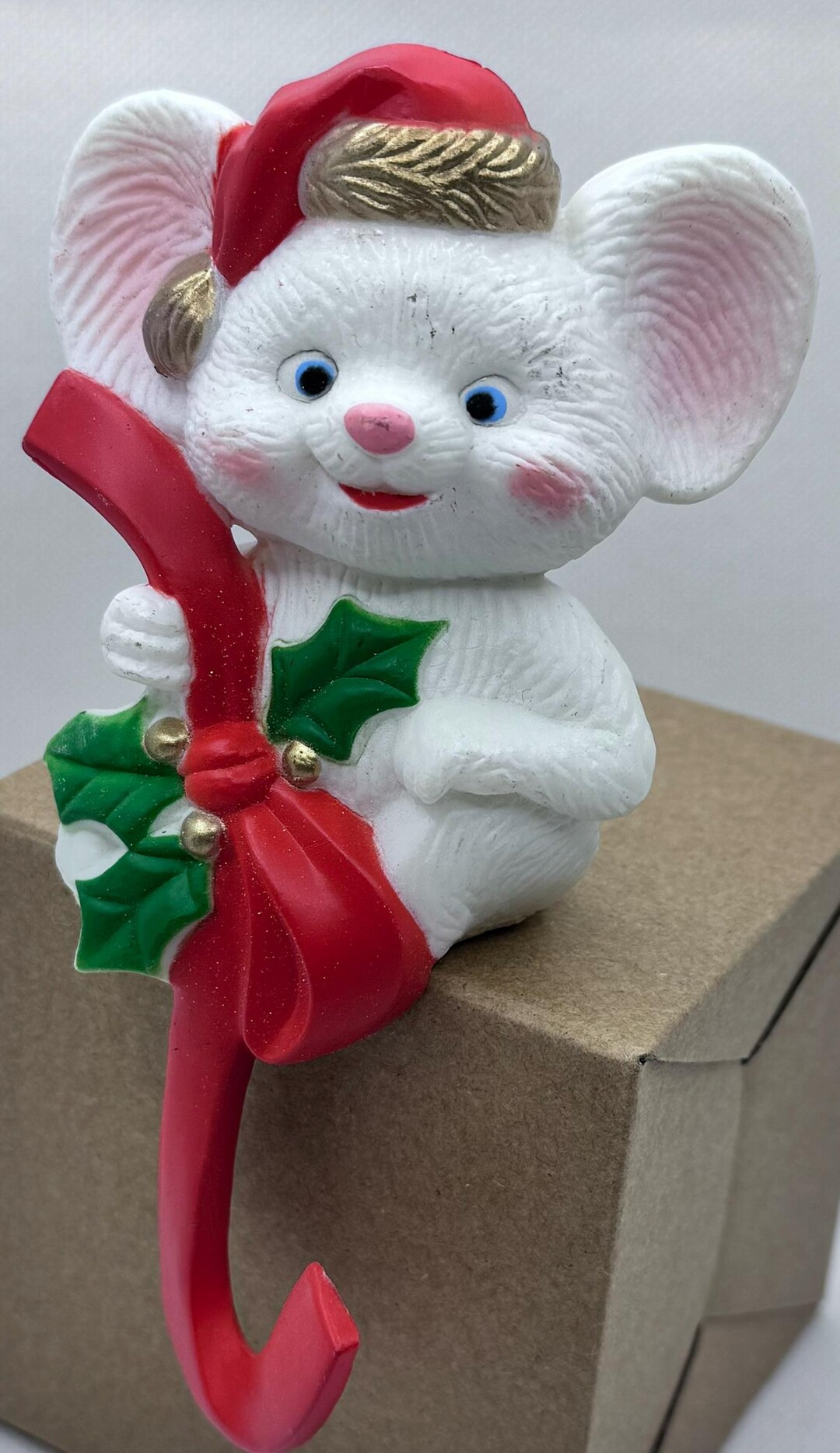 Vintage 1960s Christmas Mouse Stocking Holder or Tree Decoration - Etsy