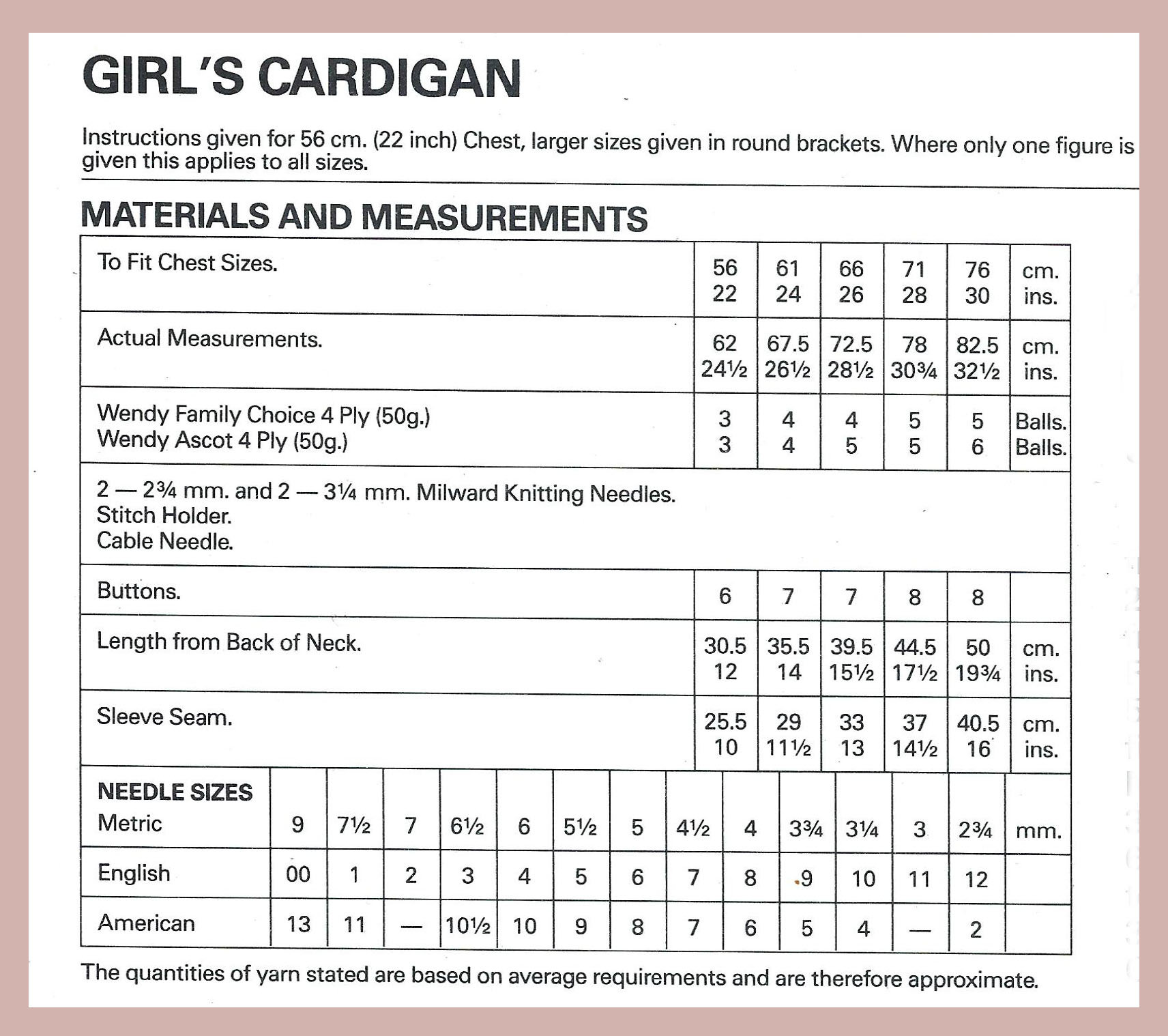 Vintage Knitting Pattern Girls Cable Cardigan Childs Special Occasion ...