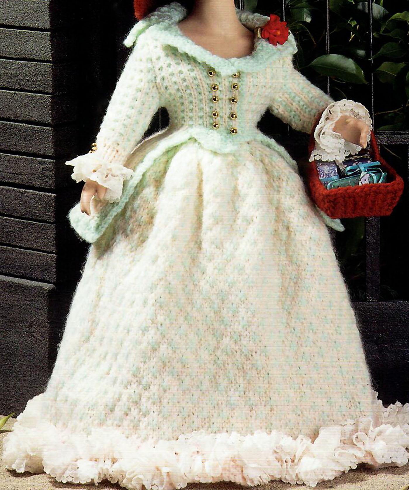 Vintage Georgian Dolls Costume Pattern Pretty Full Dolls Dress Outfit ...