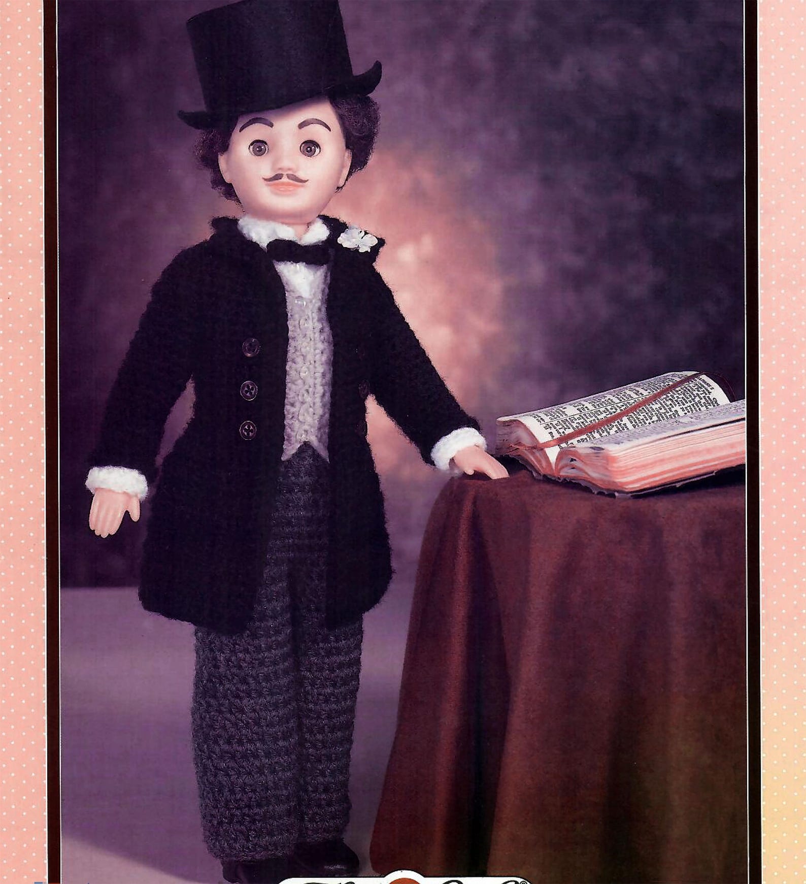 Victorian Groom Crochet Dolls Suit Outfit 16" Doll Vintage Crochet ...