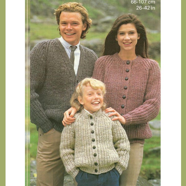 Fisherman Rib Knit Cardigan Pattern - Etsy