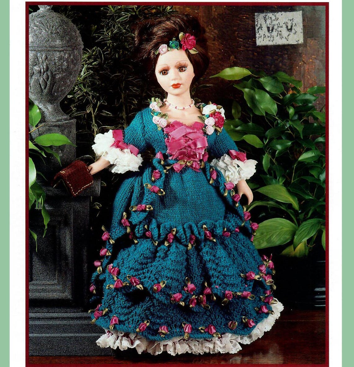 Vintage Georgian Doll Dress Pattern Pretty Layered Dress Old Fashioned ...