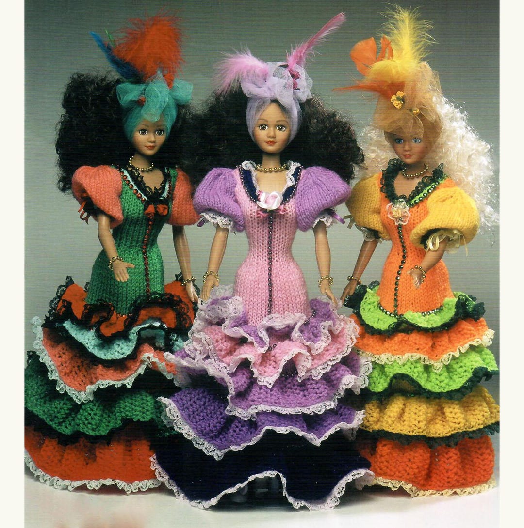 Vintage Calypso Princess Dolls Dress Pattern Ruffle Frilly Cultural ...