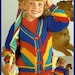 Retro Toddlers and Childrens V-neck Jacket Cardigan Vintage Knitting ...