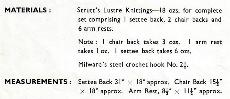 Vintage Crochet Chair and Settee Backs and Arm Rests Vintage Crochet ...