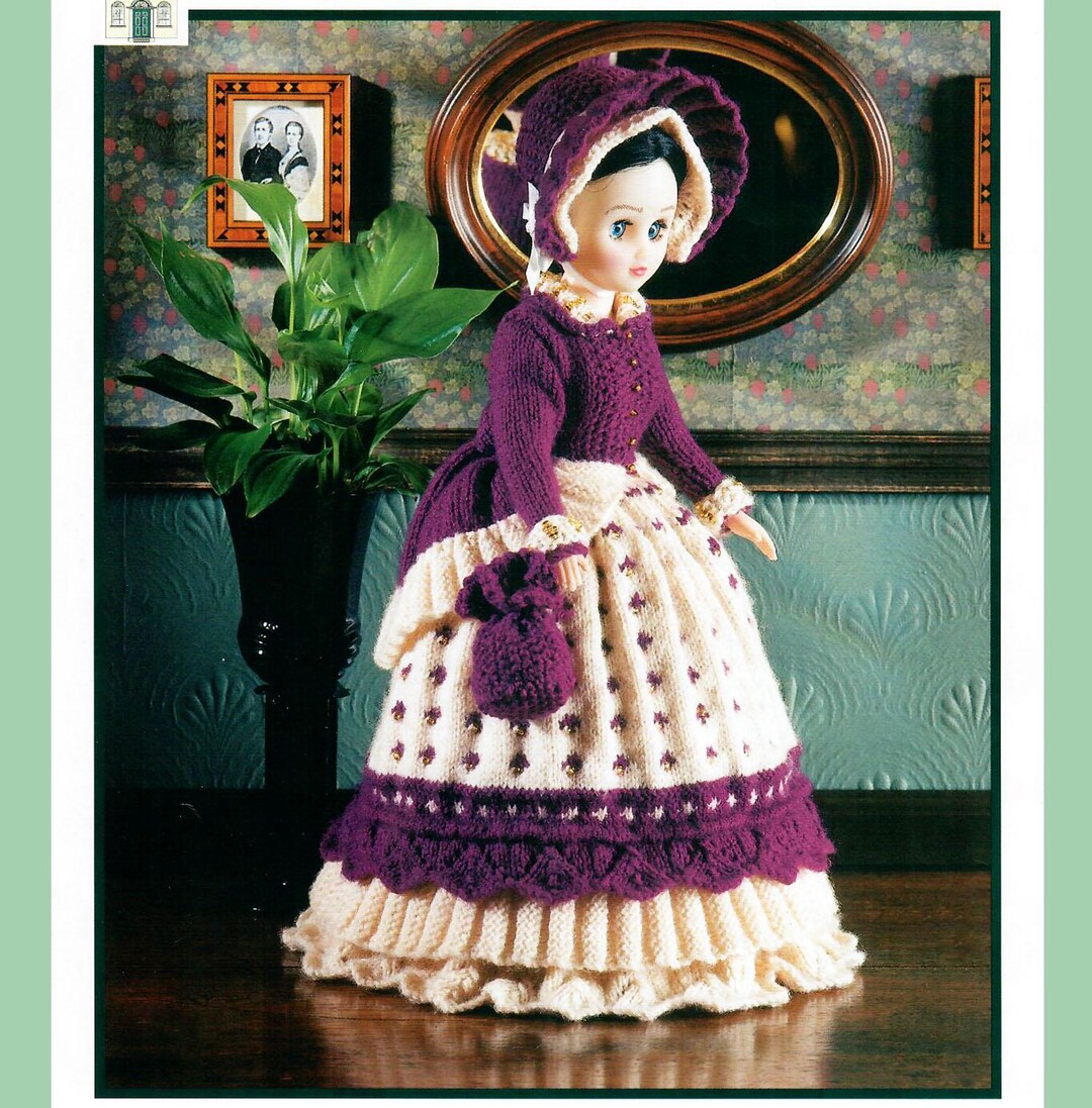 Vintage Victorian Dolls Fancy Dress 15" Doll Full Outfit Old Fashioned ...