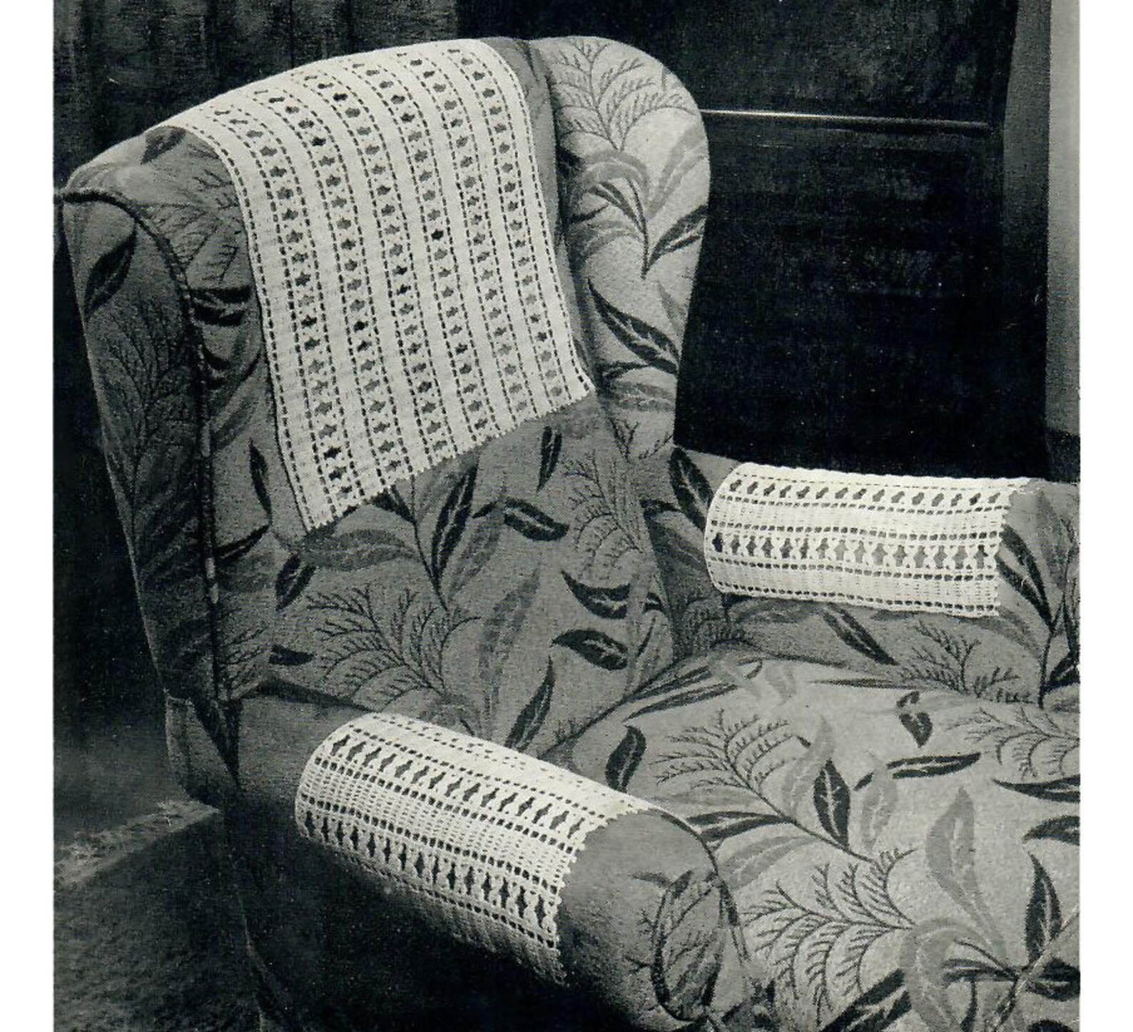 Vintage Crochet Chair and Settee Backs and Arm Rests Vintage Crochet ...