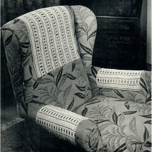 Vintage Crochet Chair and Settee Backs and Arm Rests Vintage Crochet ...
