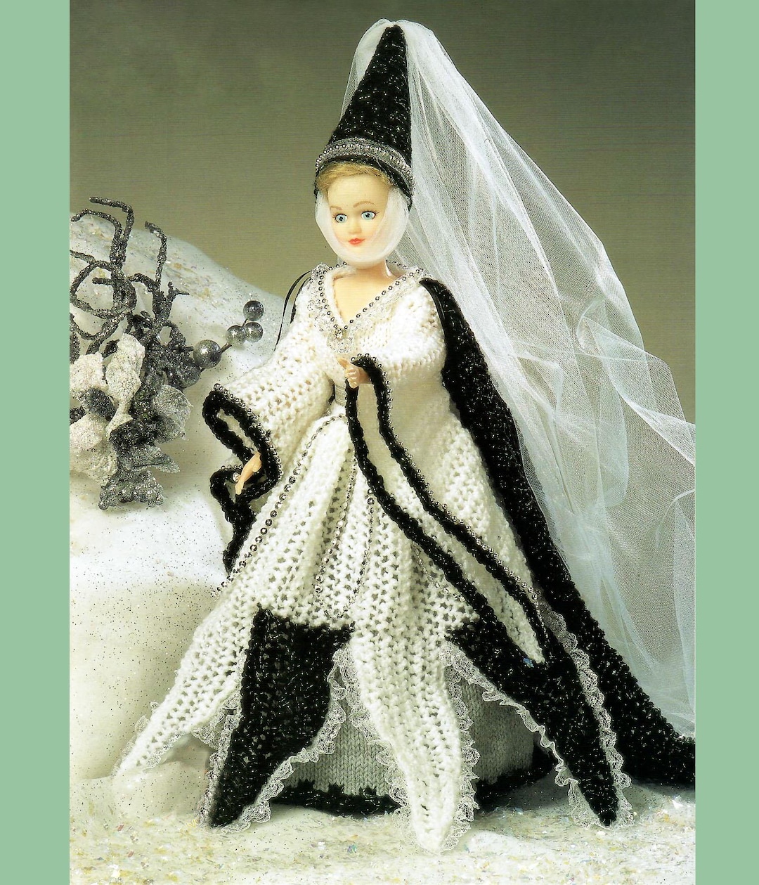Vintage Princess Dolls Dress Pattern Full Outfit Old Fashioned Dolls ...