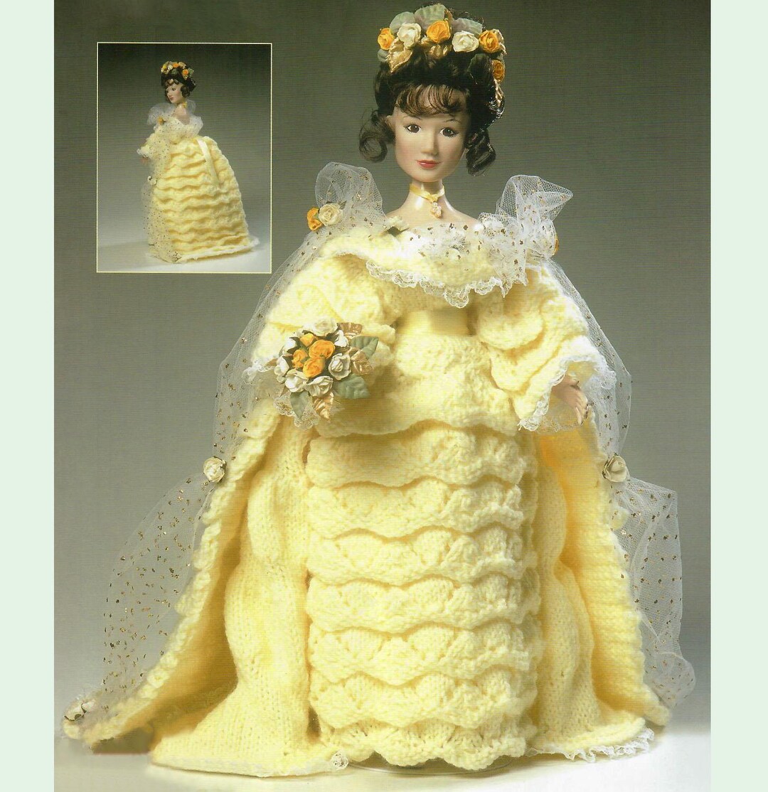 Vintage Dolls Victorian Frilly Wedding Dress Pretty Layered Lace Dolls ...