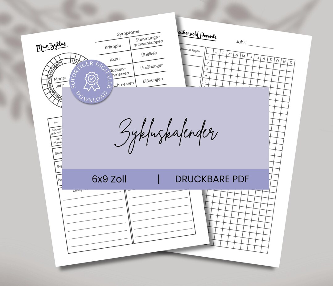 Zykluskalender, Zyklusplan Für Frauen Und Mädchen ...